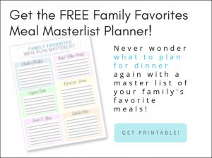 How To Make Meal Planning Easy With A Dinner Master List - Realistic ...