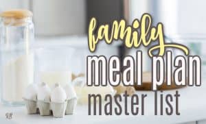 How To Make Meal Planning Easy With A Dinner Master List - Realistic ...